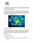 (PDF) From Basics to Advanced: A Comprehensive Python Programming Guide