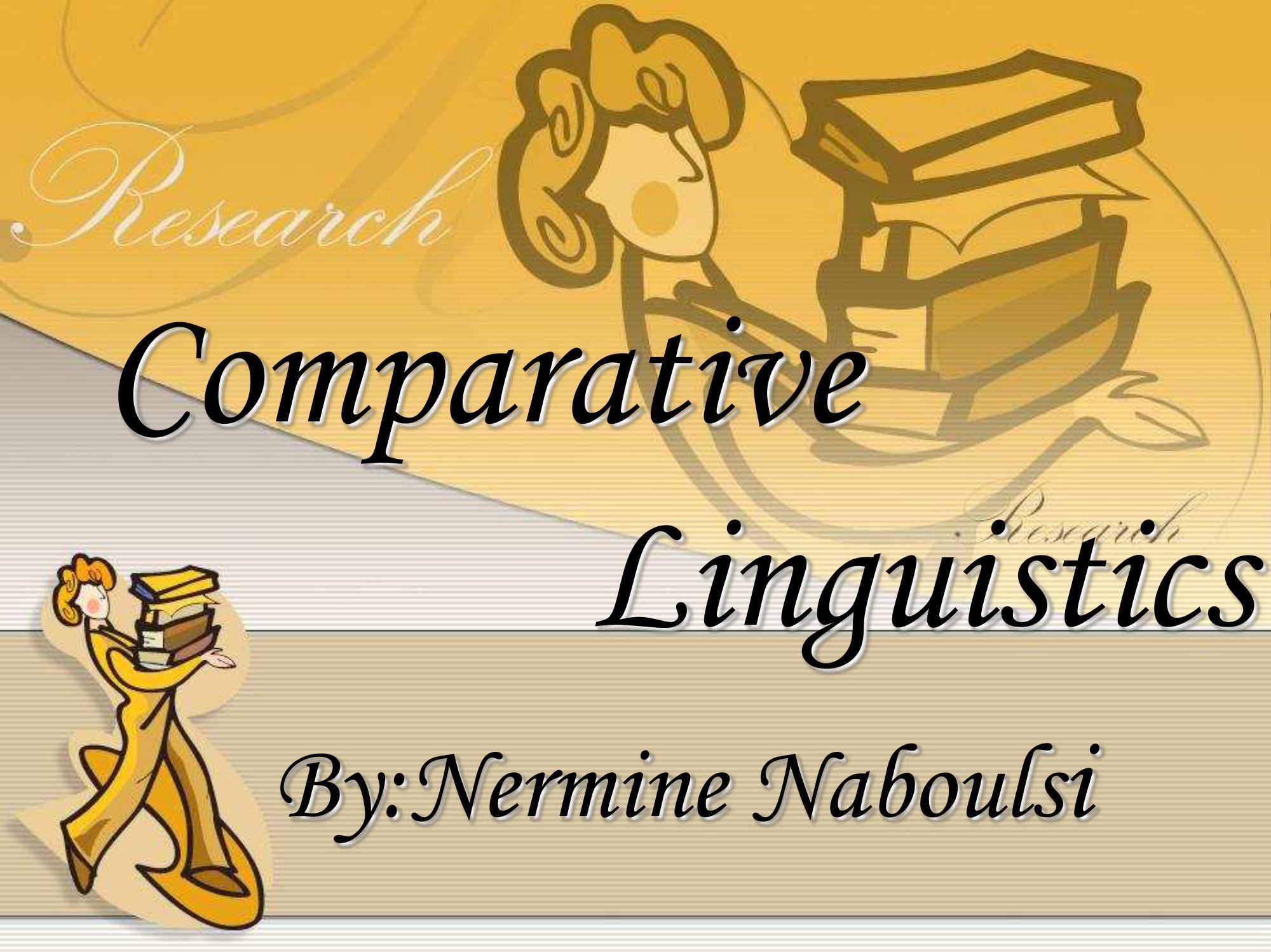 (PDF) Comparative linguistics